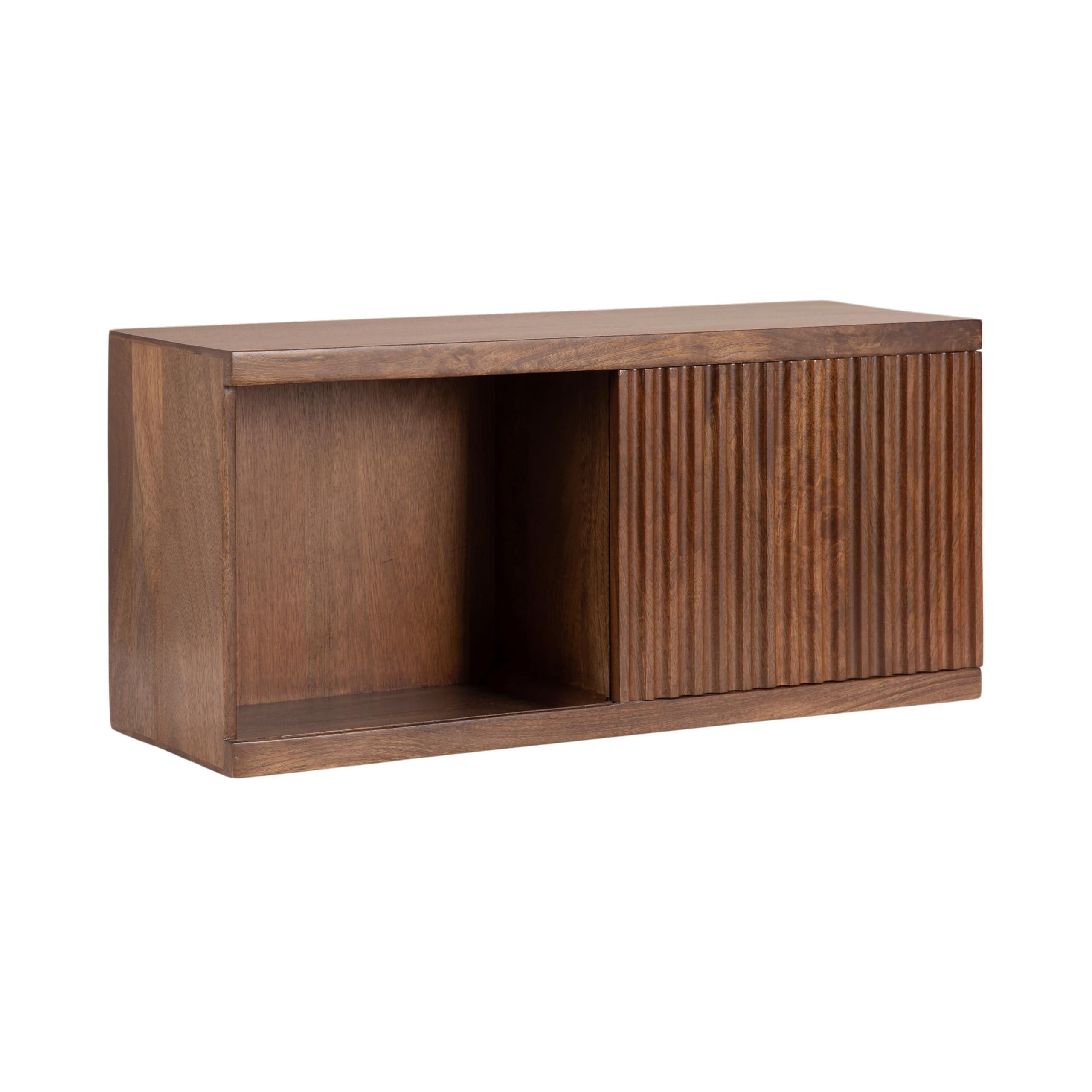 Amazon.com: Kate and Laurel Furrow Modern Wooden Sliding Ribbed Door ...