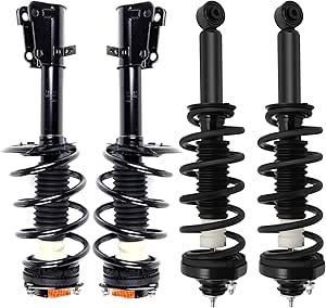 Amazon.com: ECCPP Complete Struts Spring Assembly Front and Rear Struts Shock Coil Spring Fit ...