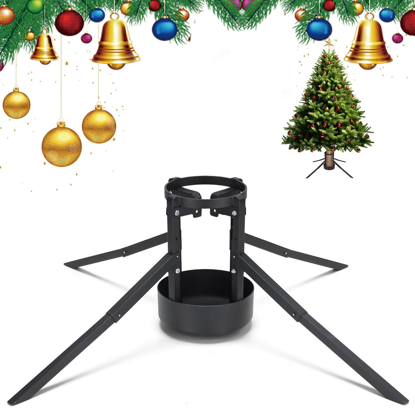 Amazon.com: VRIEZOP Heavy Duty Christmas Tree Stand for Real & Large ...