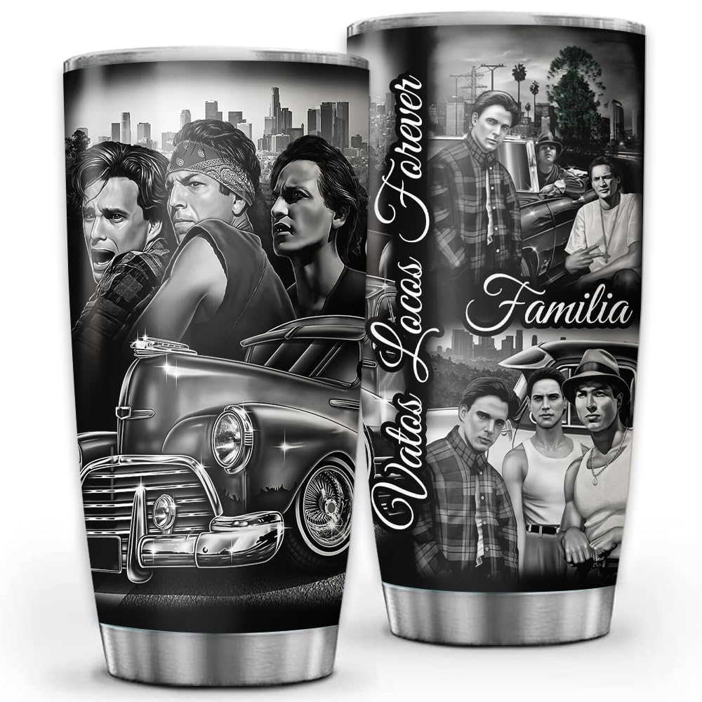 Amazon.com | Campfami Vatos Locoss Familia Forever Tumbler Blood In ...