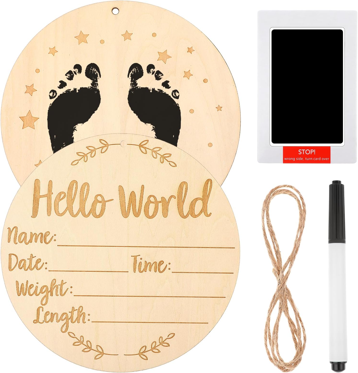 Amazon.com: Thyle Baby Announcement Sign Wooden Baby Name Sign for ...