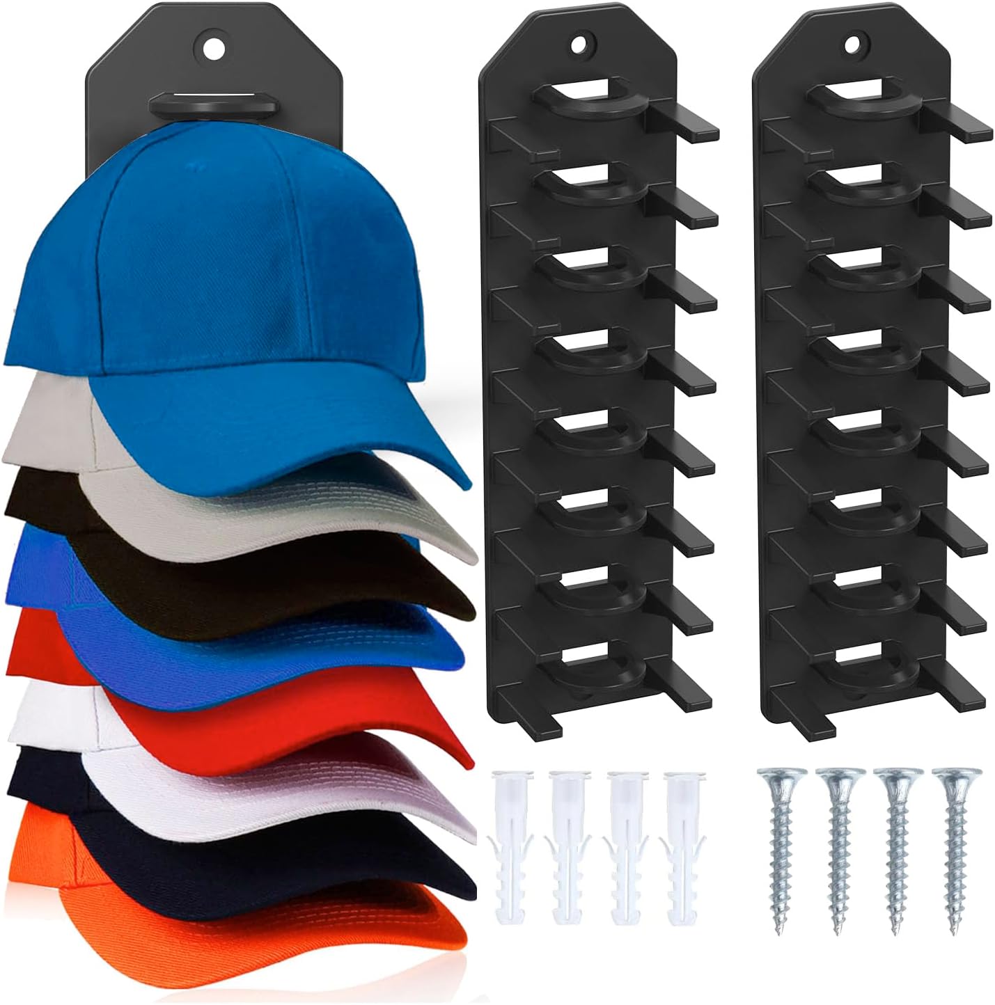 Amazon.com: PHAIN 2 Pack Hat Organizer for Baseball Caps,Hat Rack for ...