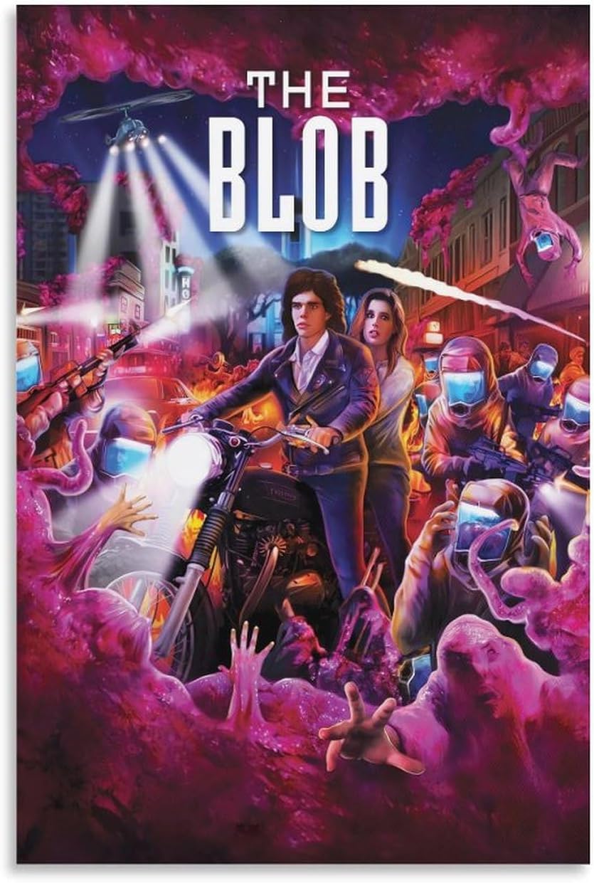 Amazon.com: The Blob Horror Movie Poster Wall Prints Canvas Posters Art ...