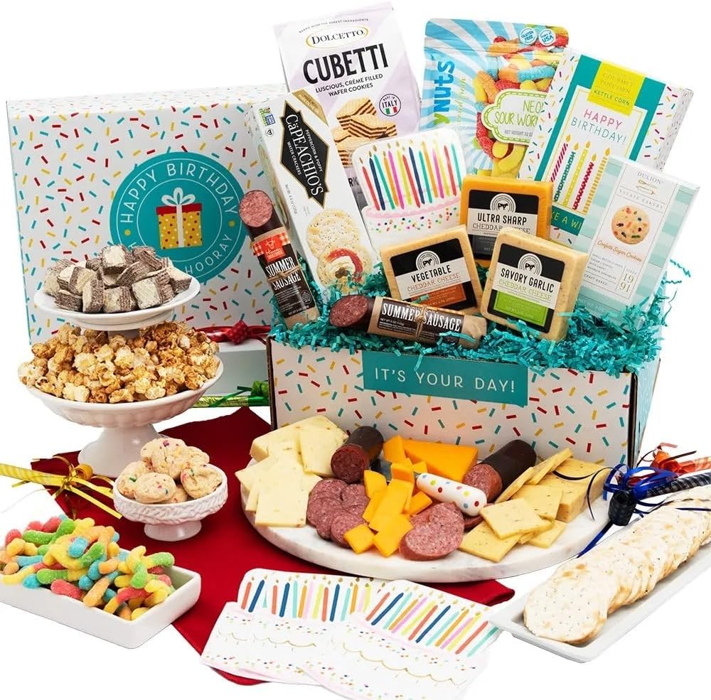 Amazon.com: Deluxe Happy Birthday Care Package - Sweet and Savory ...