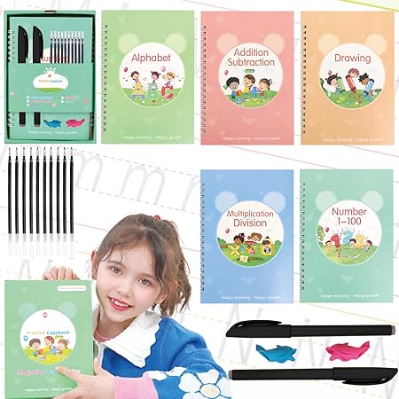 Amazon.com: HONPIIRN Magic Practice Copybook for Kids - Handwriting ...