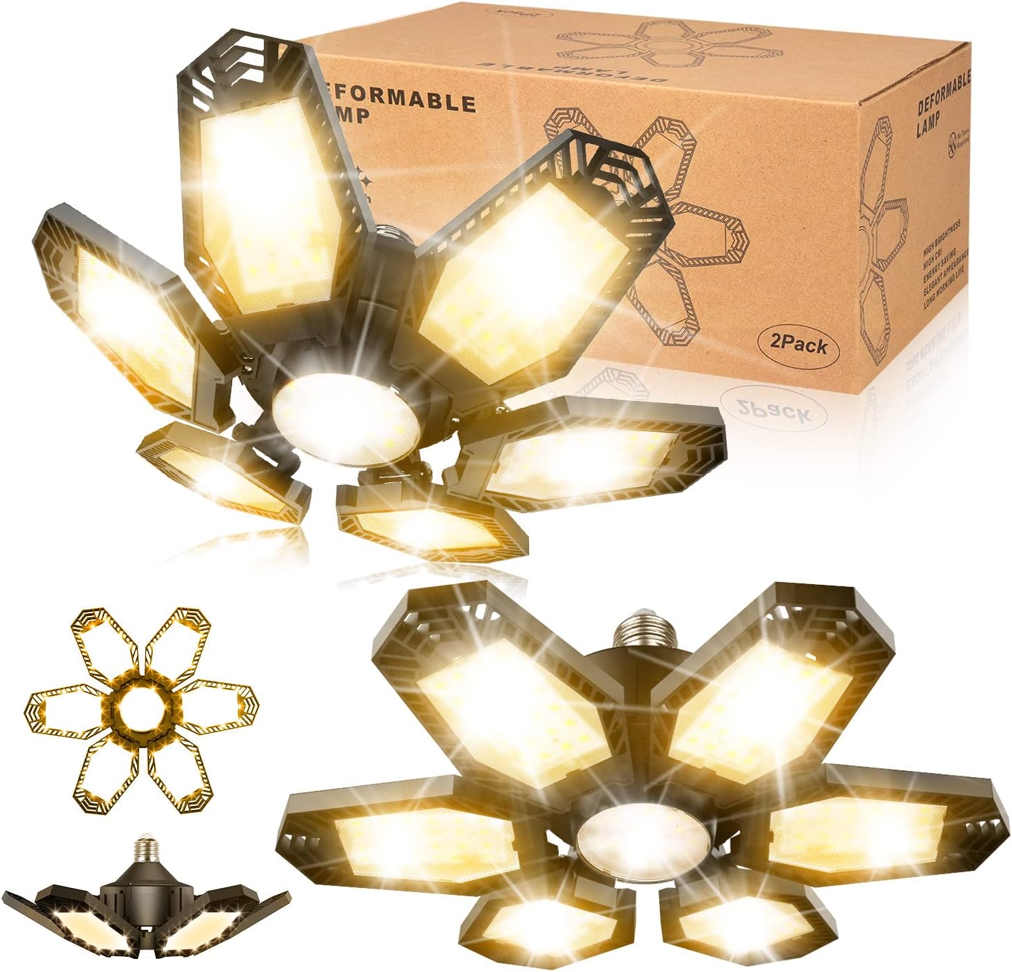 GT-Lite 15,000 Lumen LED Adjustable 4-Panel Bulb, Uses Only 140W ...