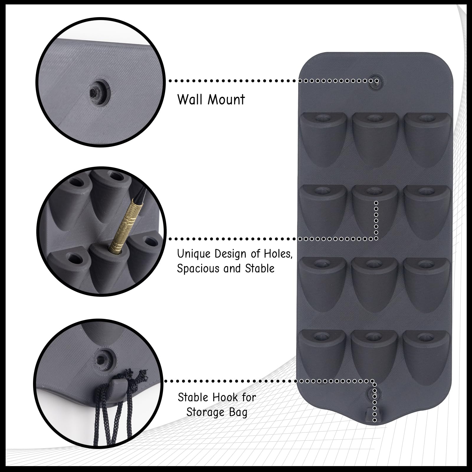 Snapklik.com : Extguds Dart Holder Wall Mount, Dart Display Rack,Dart ...