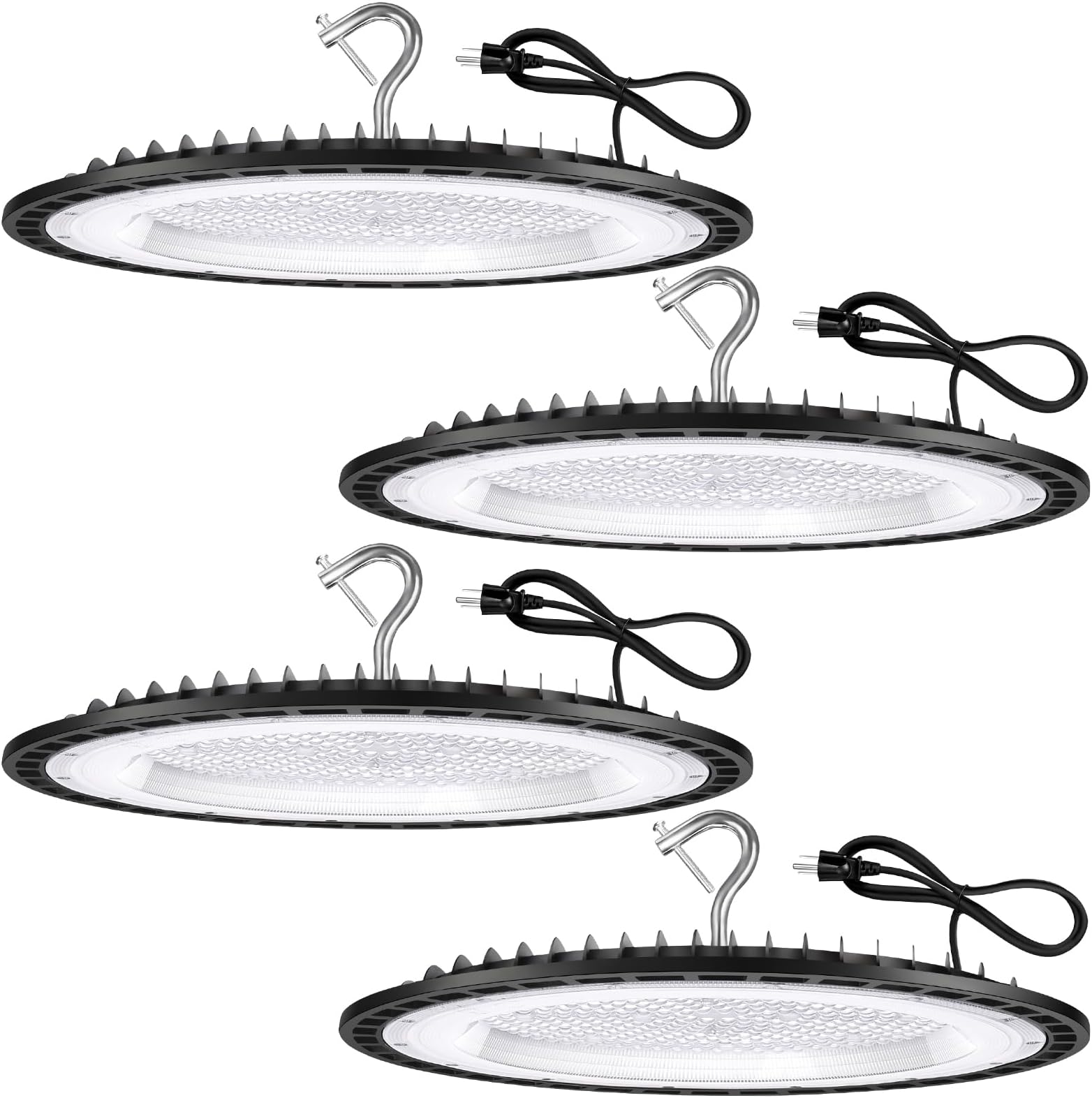 YANYCN 4 Pack 300W UFO Led High Bay Light Fixture,100-277v,5000K ...