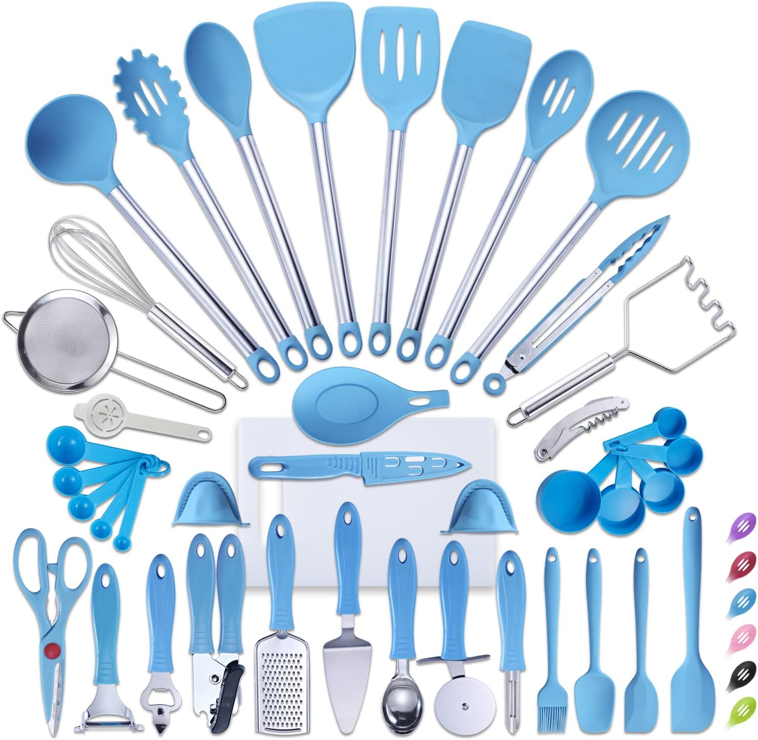 Amazon.com: Kithcen Utensil set 42 Cooking Utensils set Nylon and ...