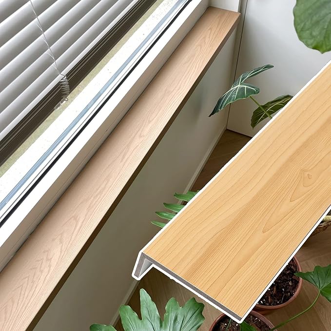 Wood Grain Window Sill Cover For Interior House, L Shape Window Cill ...