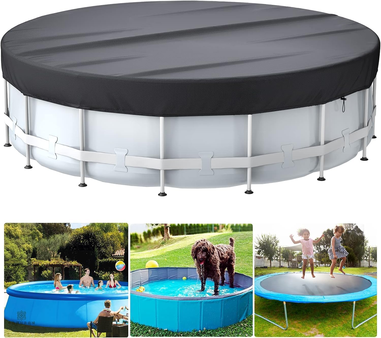 Amazon.com : BROSYDA Round Pool Cover for Winter, 18 Ft Winter Pool ...