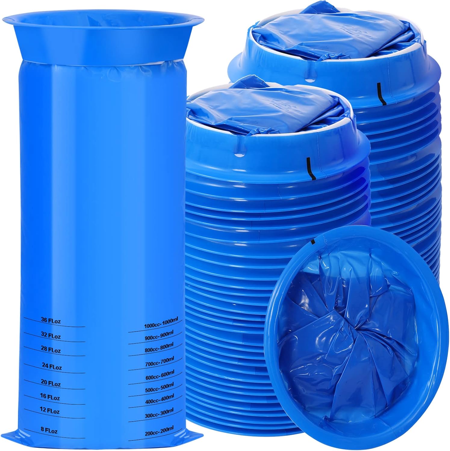 Amazon.com: CACASO Vomit Bags,60Pack Blue Emesis Bags Disposable Barf ...