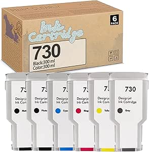Amazon.com: DTGTEX 730 Compatible Ink Cartridge Replacement for HP 730 P2V71A P2V73A P2V68A ...