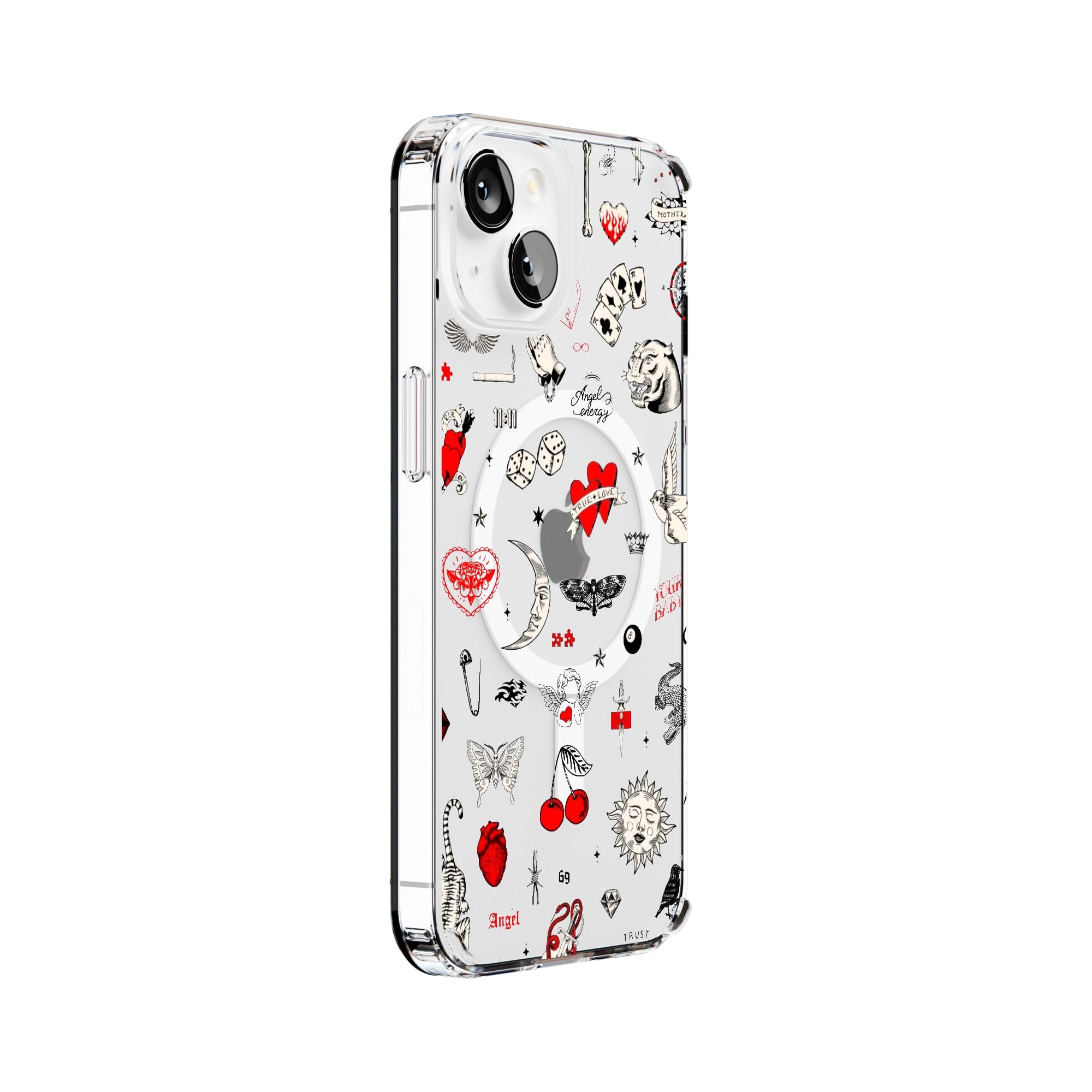 Snapklik.com : Casely iPhone 13 Case Not A Phase Clear Flash Tattoo ...