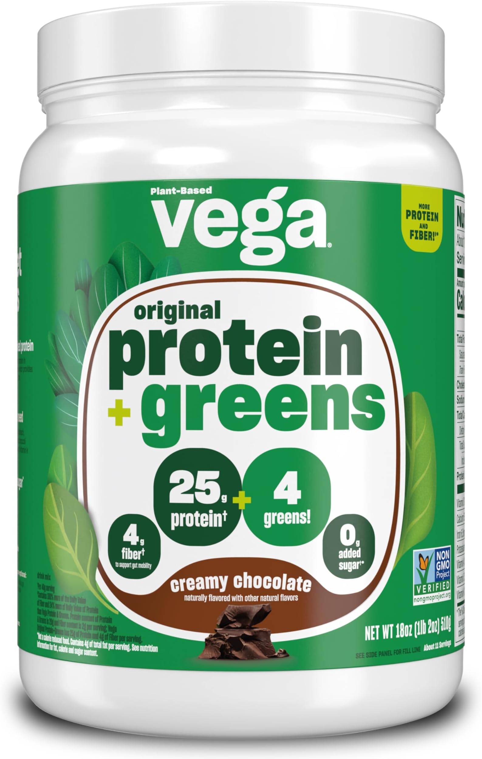 Amazon.com: Vega Protein and Greens Protein Powder Creamy Chocolate (11 ...