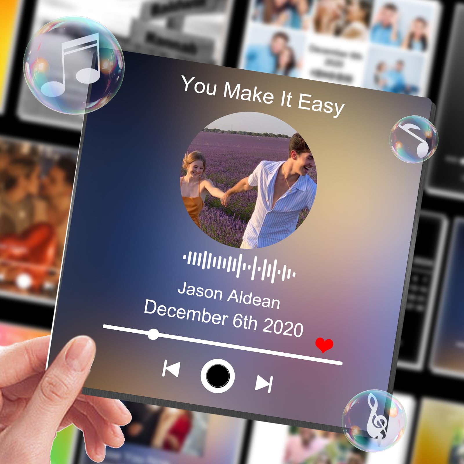 Amazon.com: Custom Music Fridge Magnet with Photo Personalized Music ...