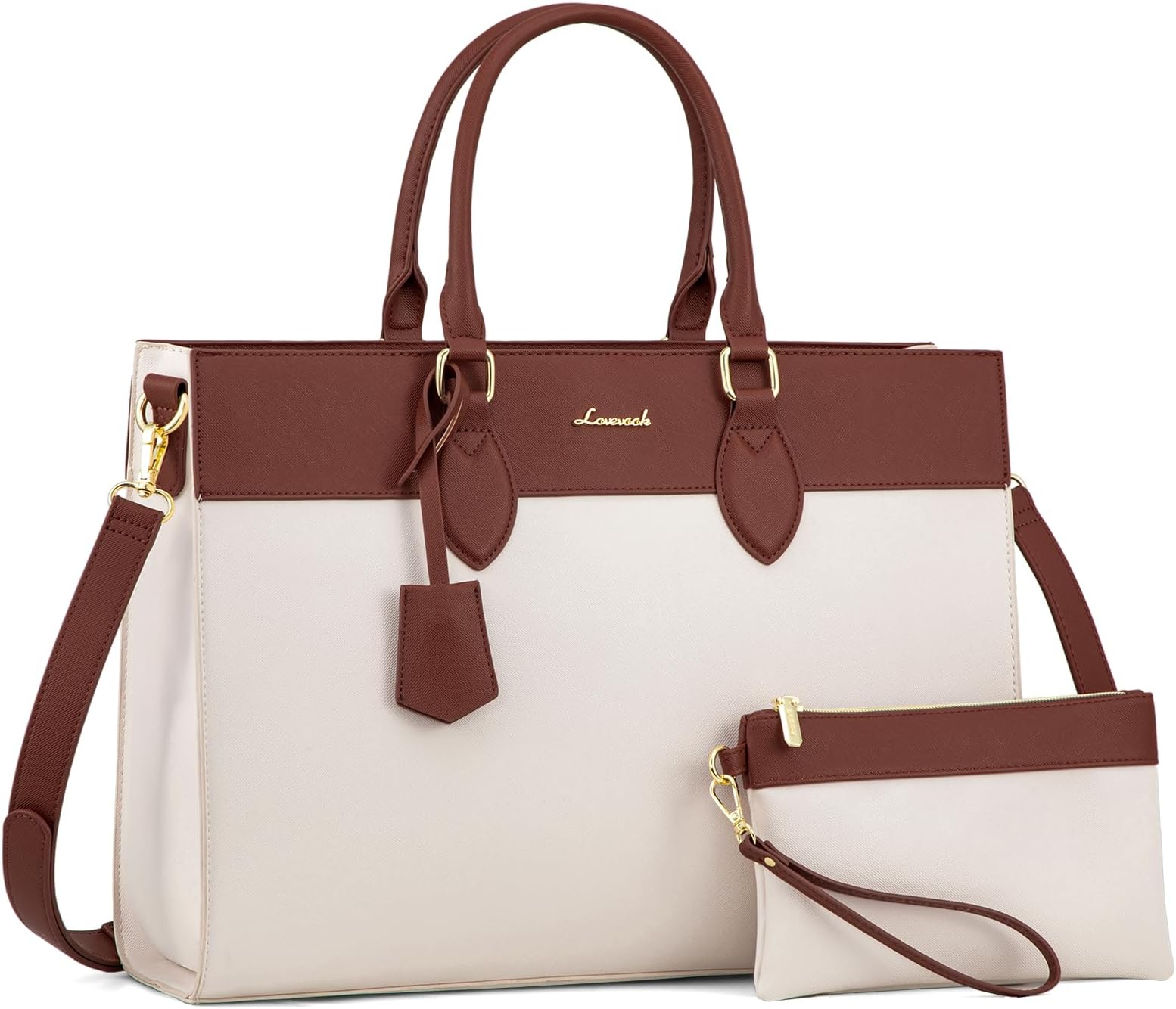 Amazon.com: LOVEVOOK Laptop Tote Bag for Women, 15.6 inch Work Bag ...