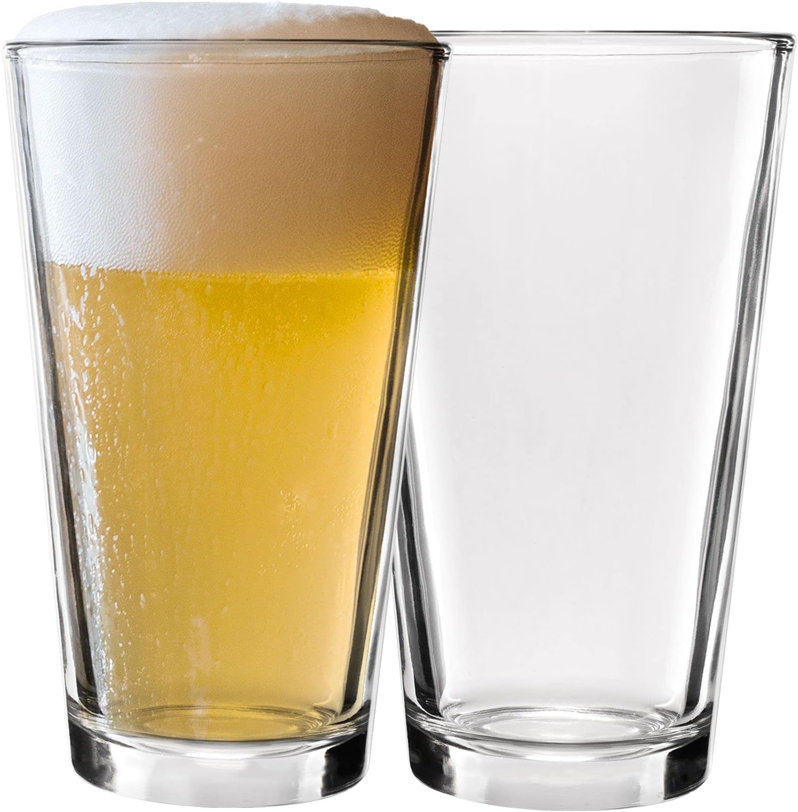 Amazon.com: Mainstream Source Classic Pint Glasses – 16oz Pint Glass ...