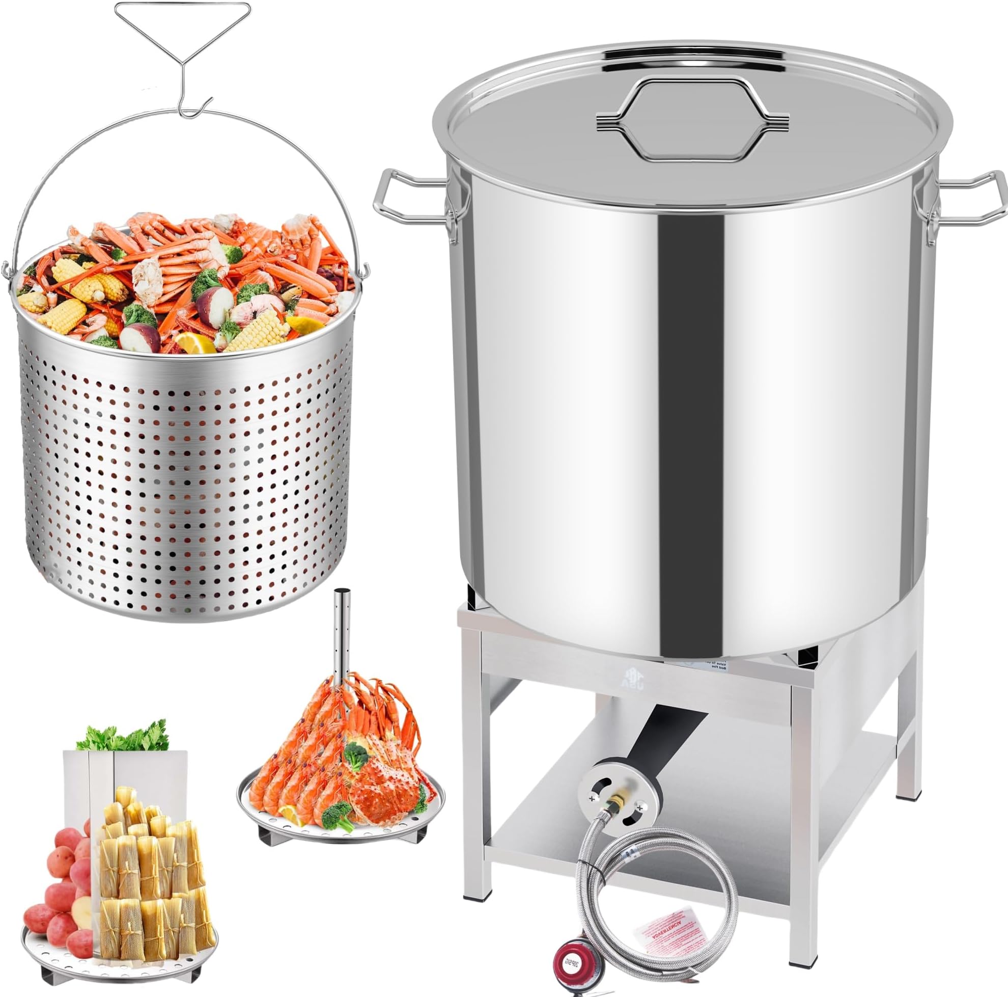 Amazon.com: ARC 100QT Stainless Steel Pot with 200,000 BTU Propane ...