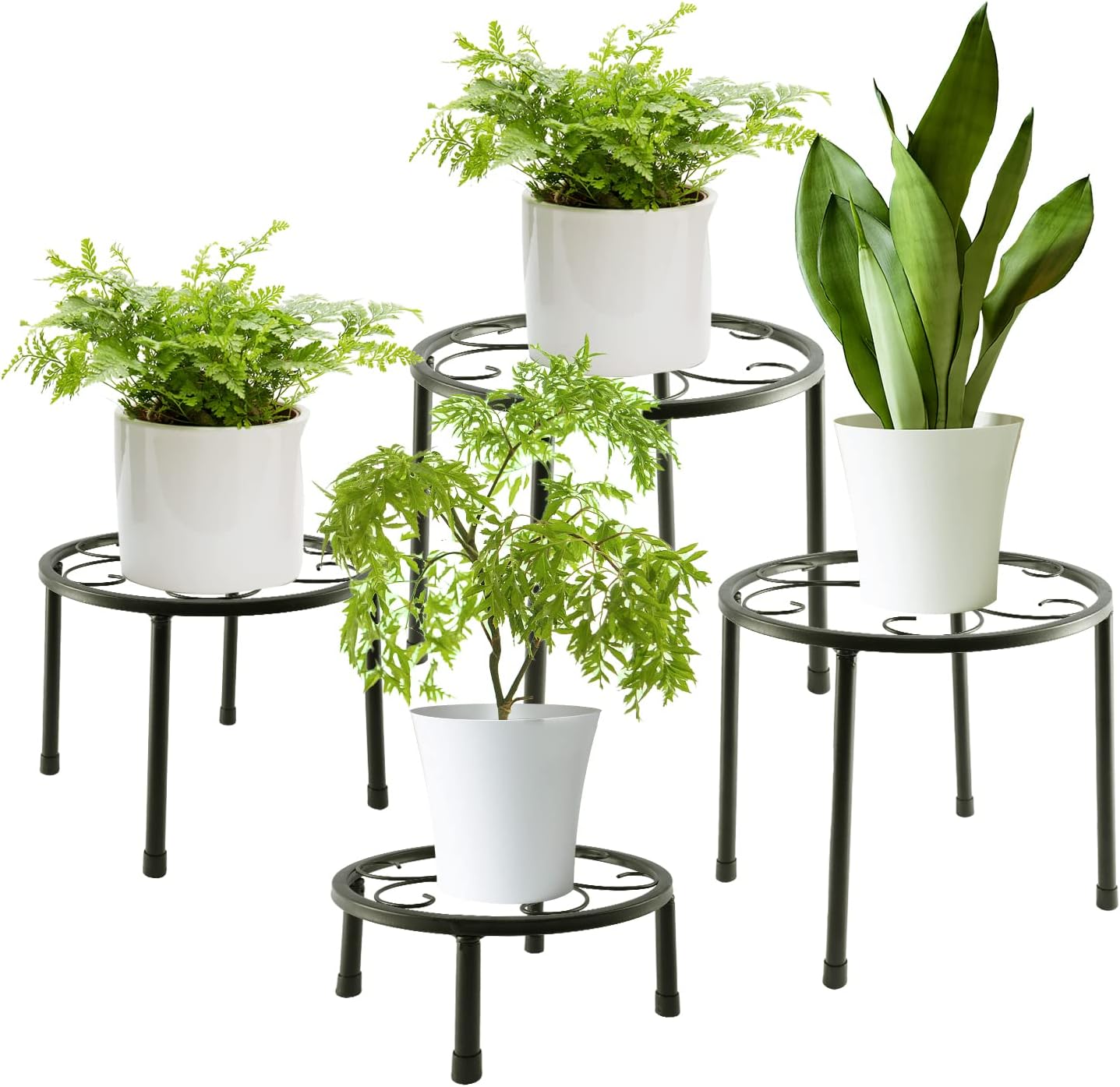 Amazon.com: ichuanyi Flower Pot Stand Metal Plant Stand Planter With ...