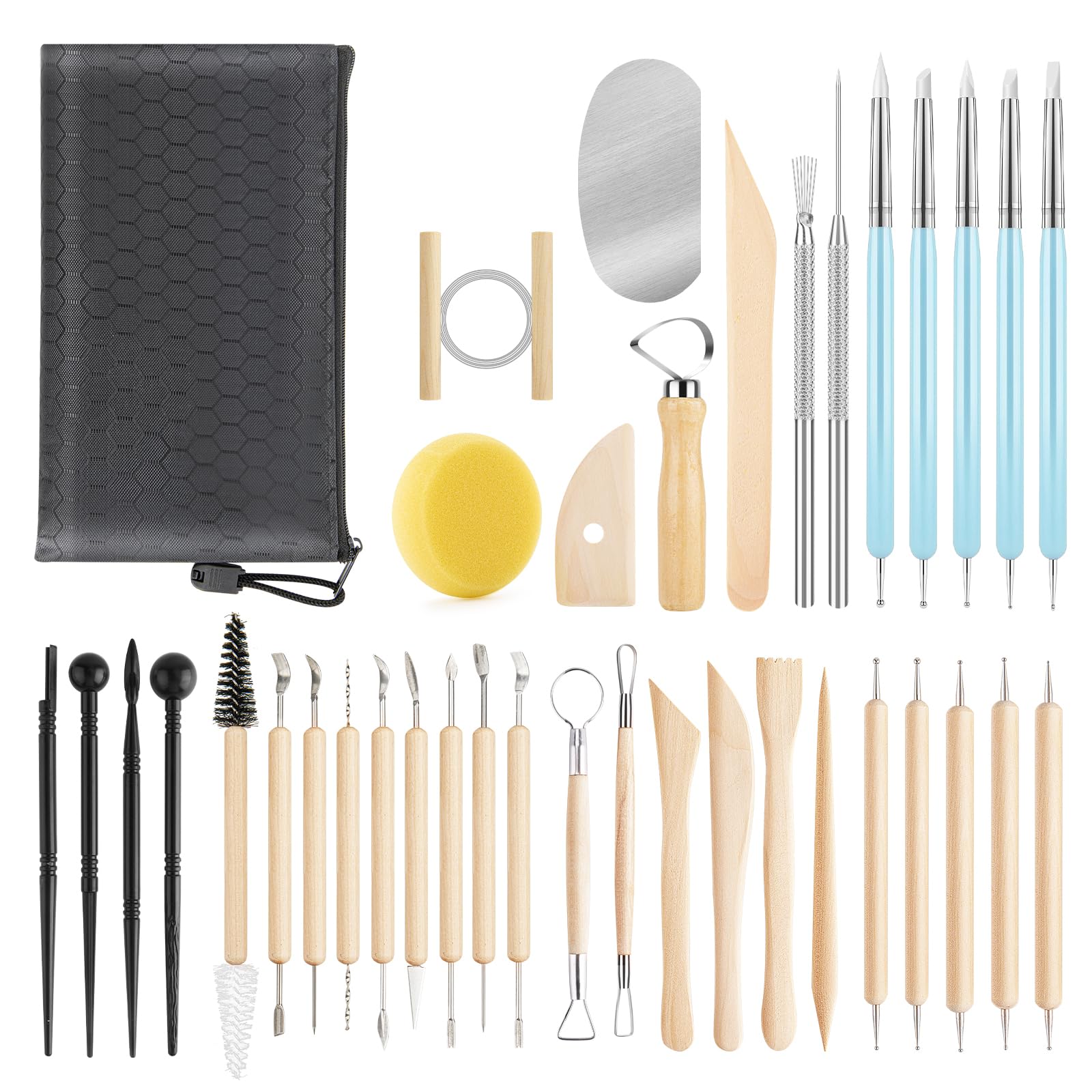 Amazon.com: UUSYCUN 35PCS Clay Sculpting Tools, Pottery & Clay Modeling ...