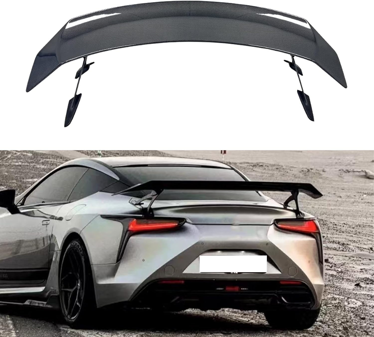 Amazon.com: Dry Carbon Fiber V Style Rear Bumper Spoiler Compatible ...