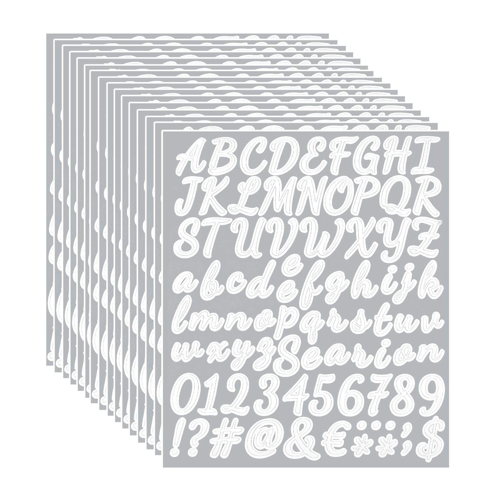 Amazon.com: ELANE 16 Sheets Vinyl Letter Stickers,Self Adhesive Letter ...