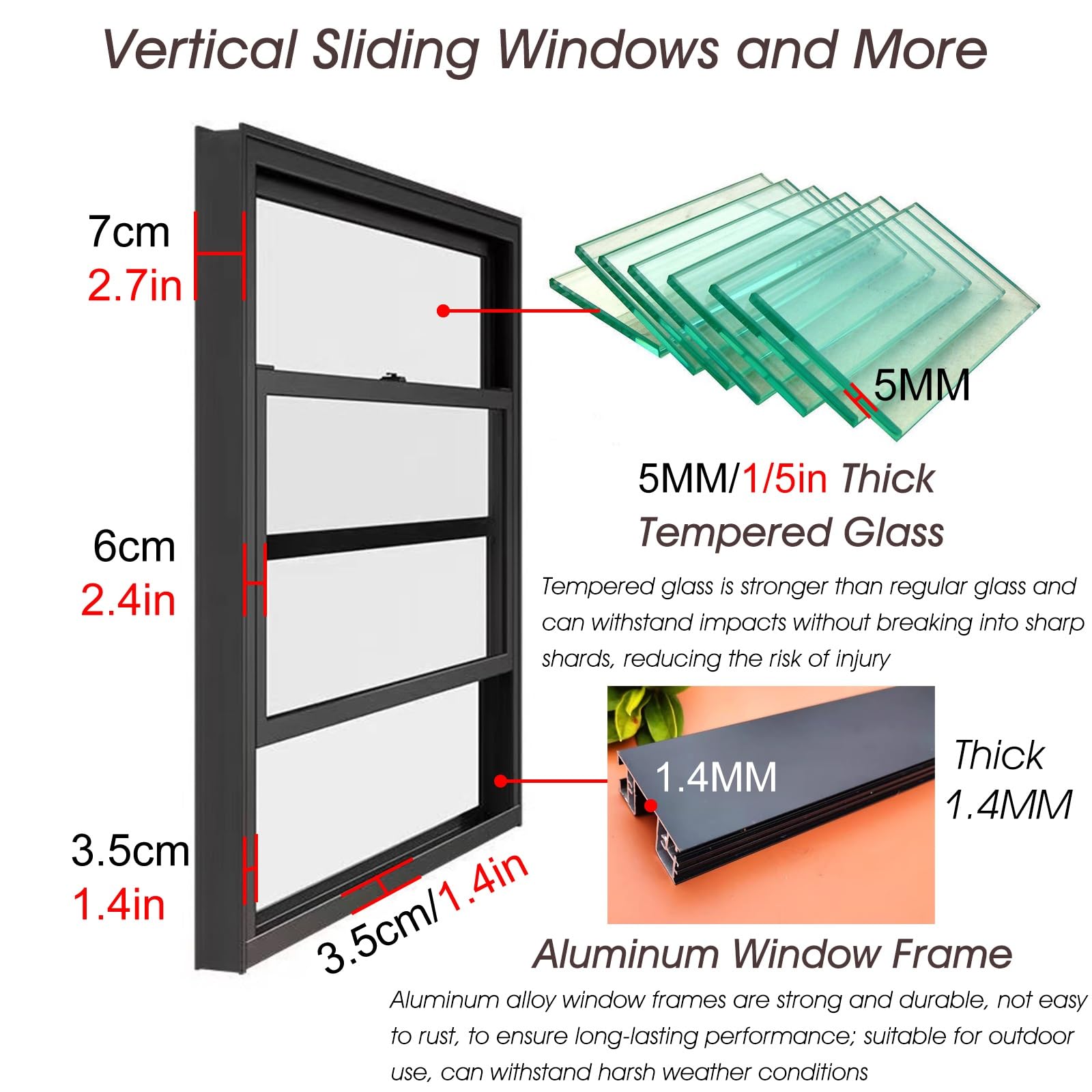 Aluminum Frame Horizontal Window For Sheds ZAQYCM Horizontal Sliding ...
