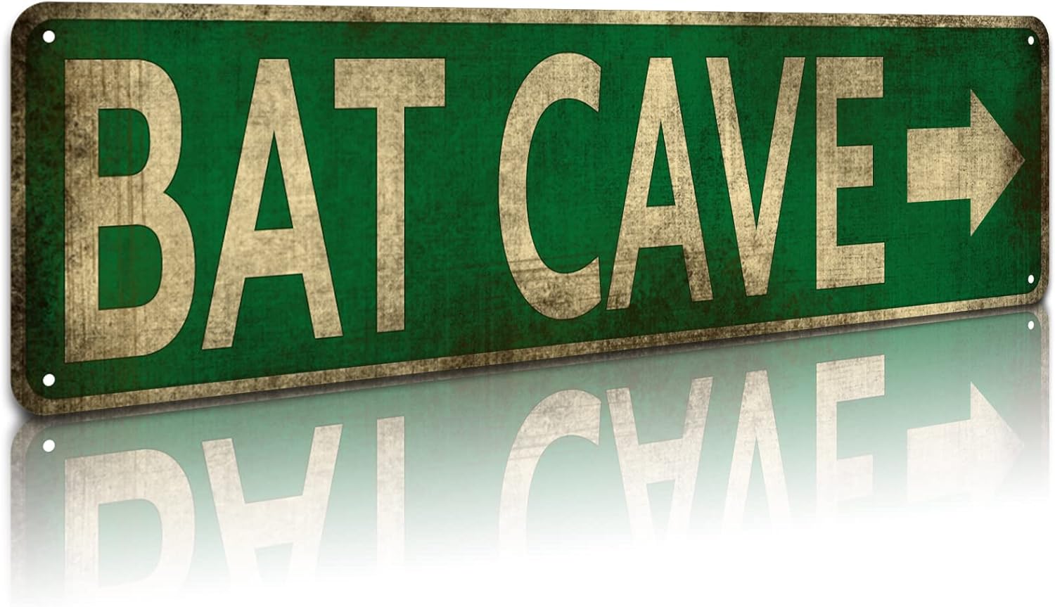 Amazon.com : Vintage Bat Cave Street Sign Rustic Aluminium Metal Tin ...