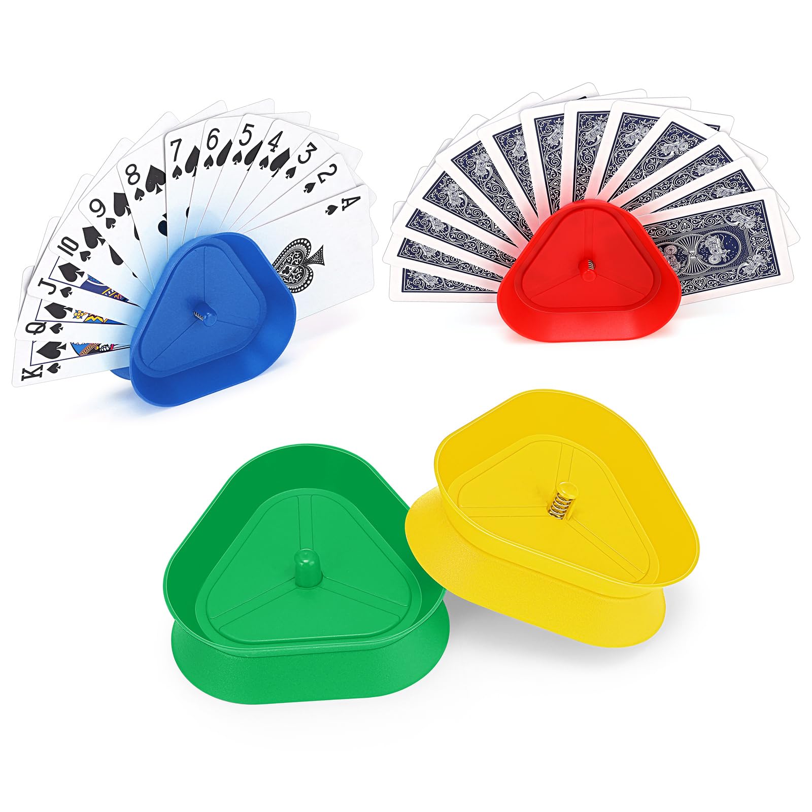 Amazon.com: Syhood 4 Pcs Kids Card Holders Playing Card Holder for Kids ...