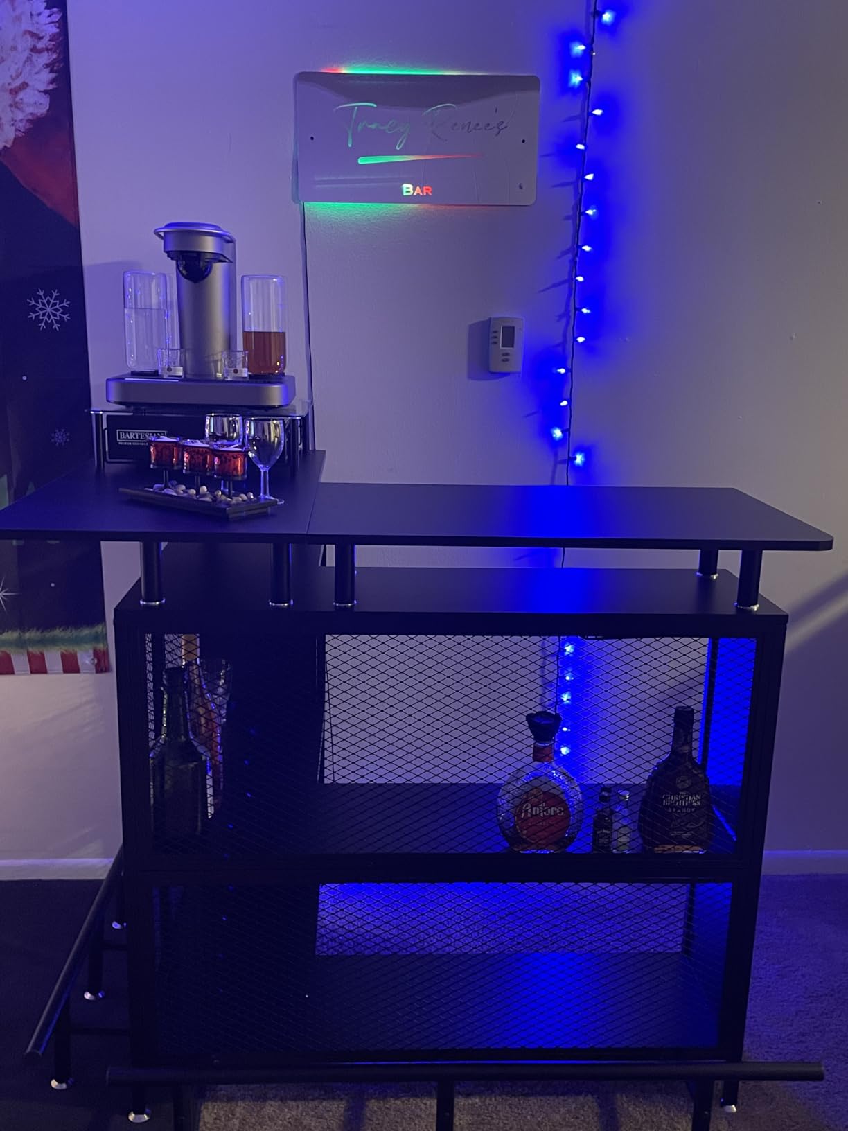 $36/mo - Finance Tribesigns Home Bar Unit, L-Shaped Liquor Bar Table ...