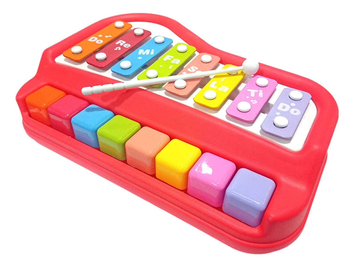 Buy JMV® 2 in 1 Piano Xylophone with 8 Keys, Colorful Musical ...