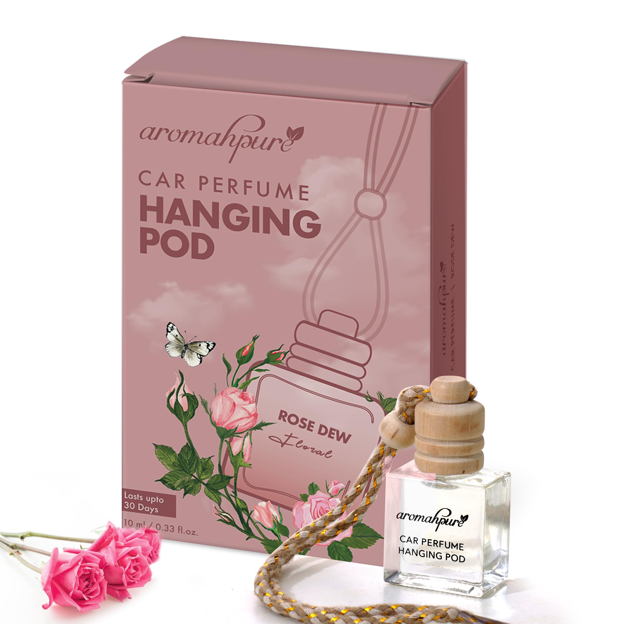 Aromahpure Premium Car Perfume Hanging Pod |10 ML |Bulgarian Rose ...