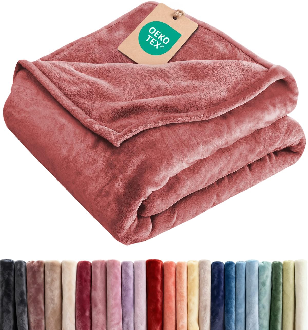 Amazon.com: Ultra Soft Fleece Blanket Throw Size - Flannel Fleece ...