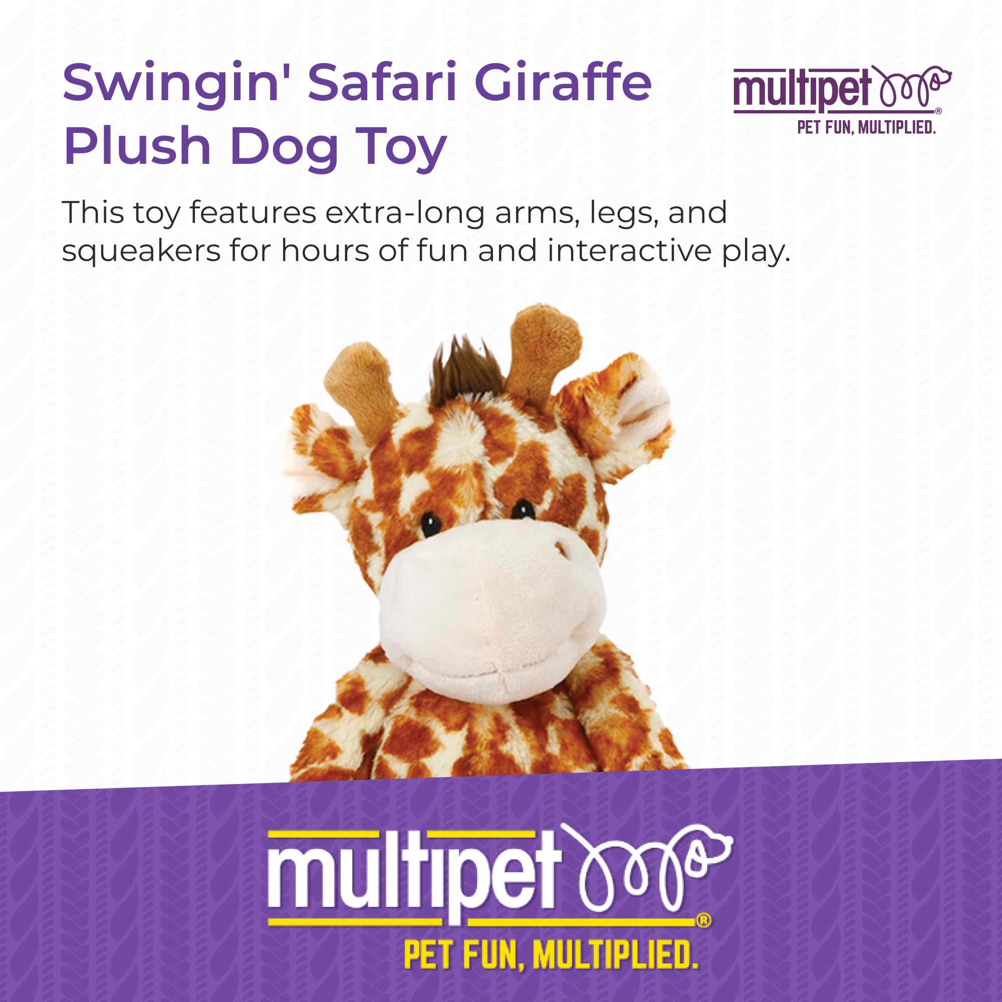 Snapklik.com : Multipet Swingin Safari Giraffe Dog Plush Toy - Squeaky ...