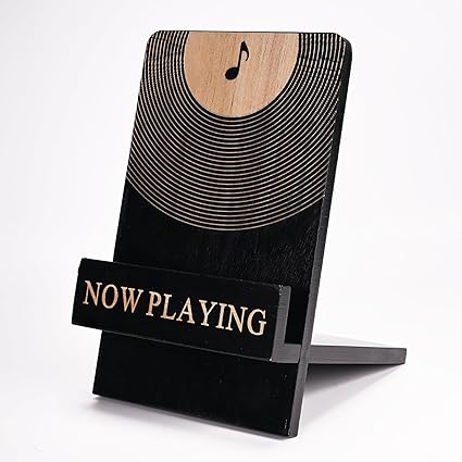 Amazon.com: YAFEIYU Now Playing Vinyl Record Stand: Wooden Now Playing ...
