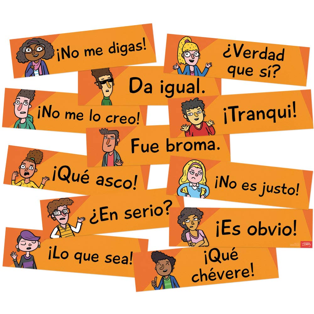 Amazon.com : Teen Faves Spanish Rejoinder Signs - Set of 12 : Office ...