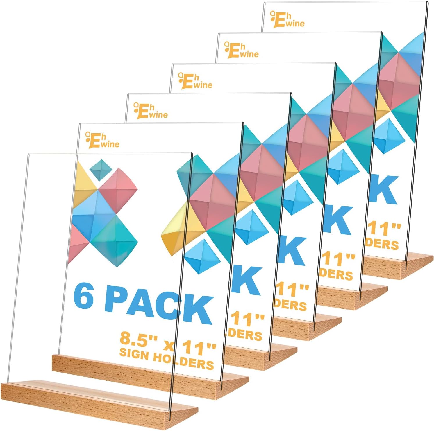 Amazon.com: SUNEE 30 Packs Clear Plastic Sign Holders for 8.5x11 Paper ...