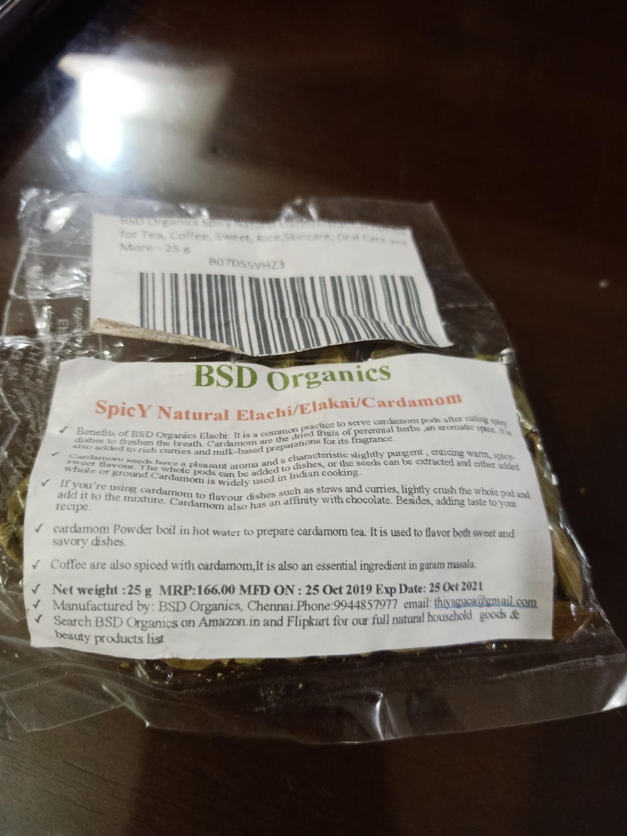 BSD Organics Powder of SpicY Natural Elachi/Elakai/Cardamom for Tea ...