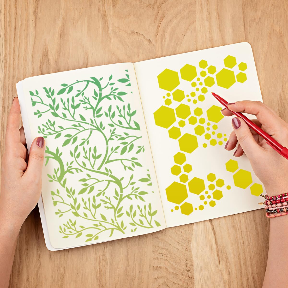 Snapklik.com : Stencils For Crafts 8x5” Layering Stencils Camouflage ...