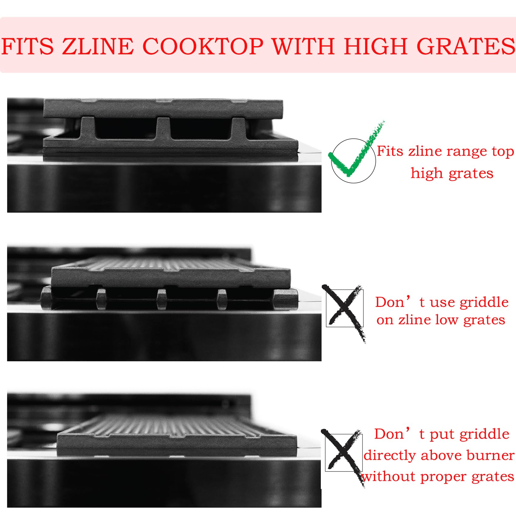 Snapklik.com : HG-GRZ-NS Griddle Replacement Parts For ZLINE Gas Stove ...