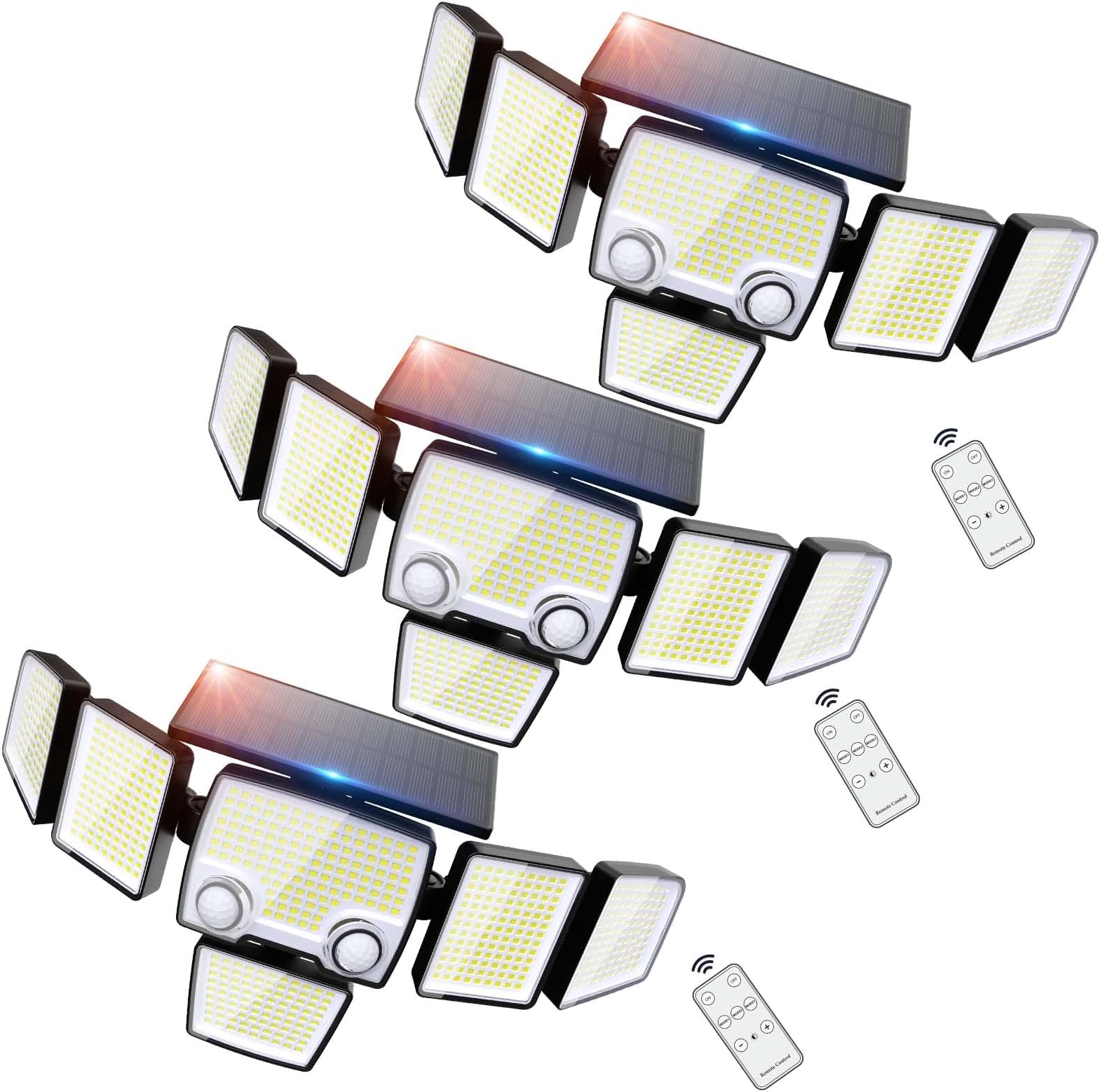 iMaihom Solar Outdoor Lights, 2 Motion Sensors Flood Lights Outdoor, 6 ...