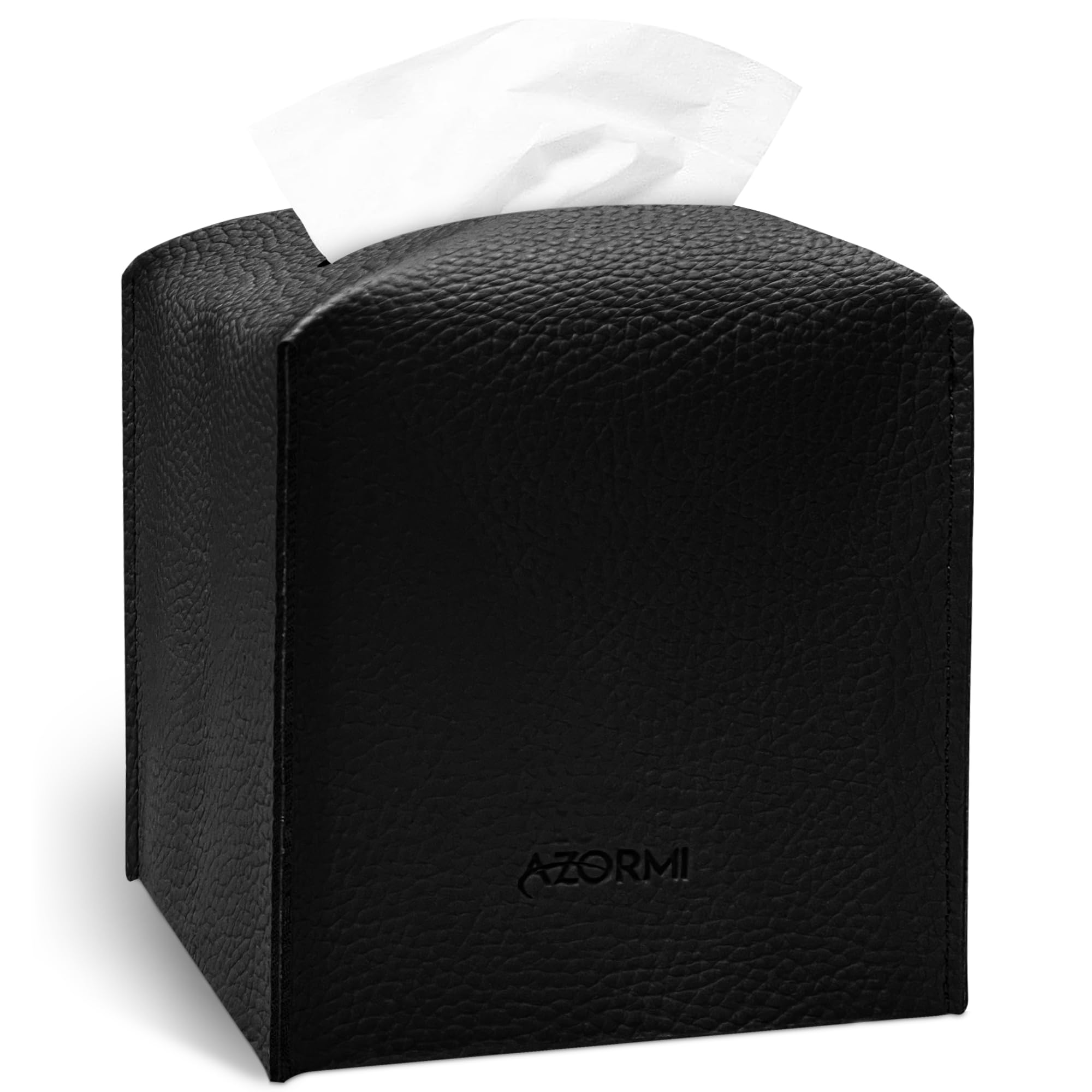 Amazon.com: Tissue Box Cover Holder, PU Leather Tissue Box Cover Square ...