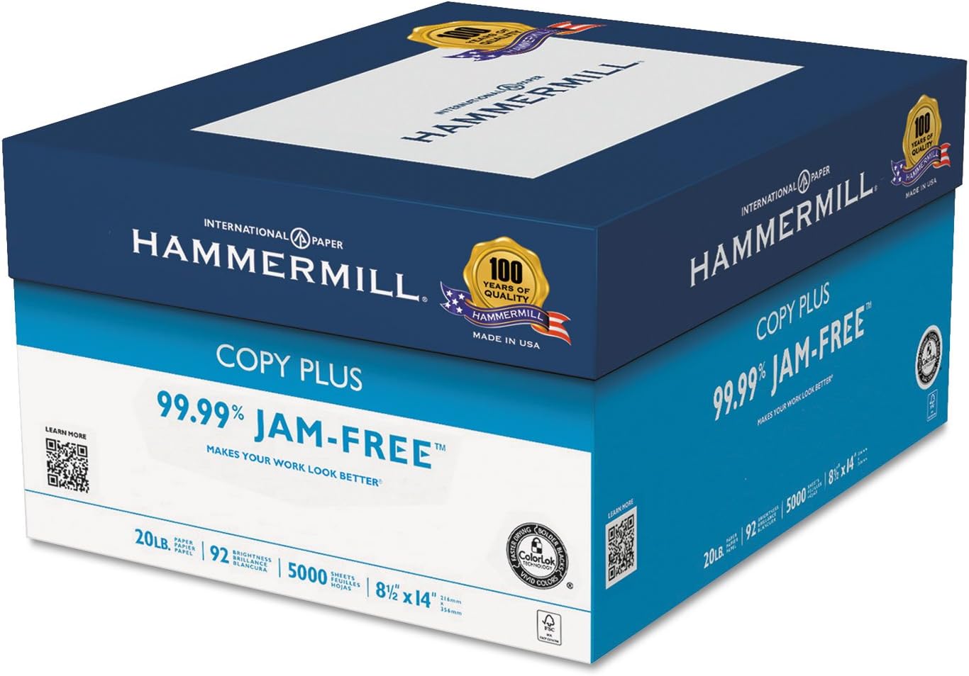 Amazon.com : Hammermill 105015CT Copy Plus Copy Paper, 92 Brightness ...