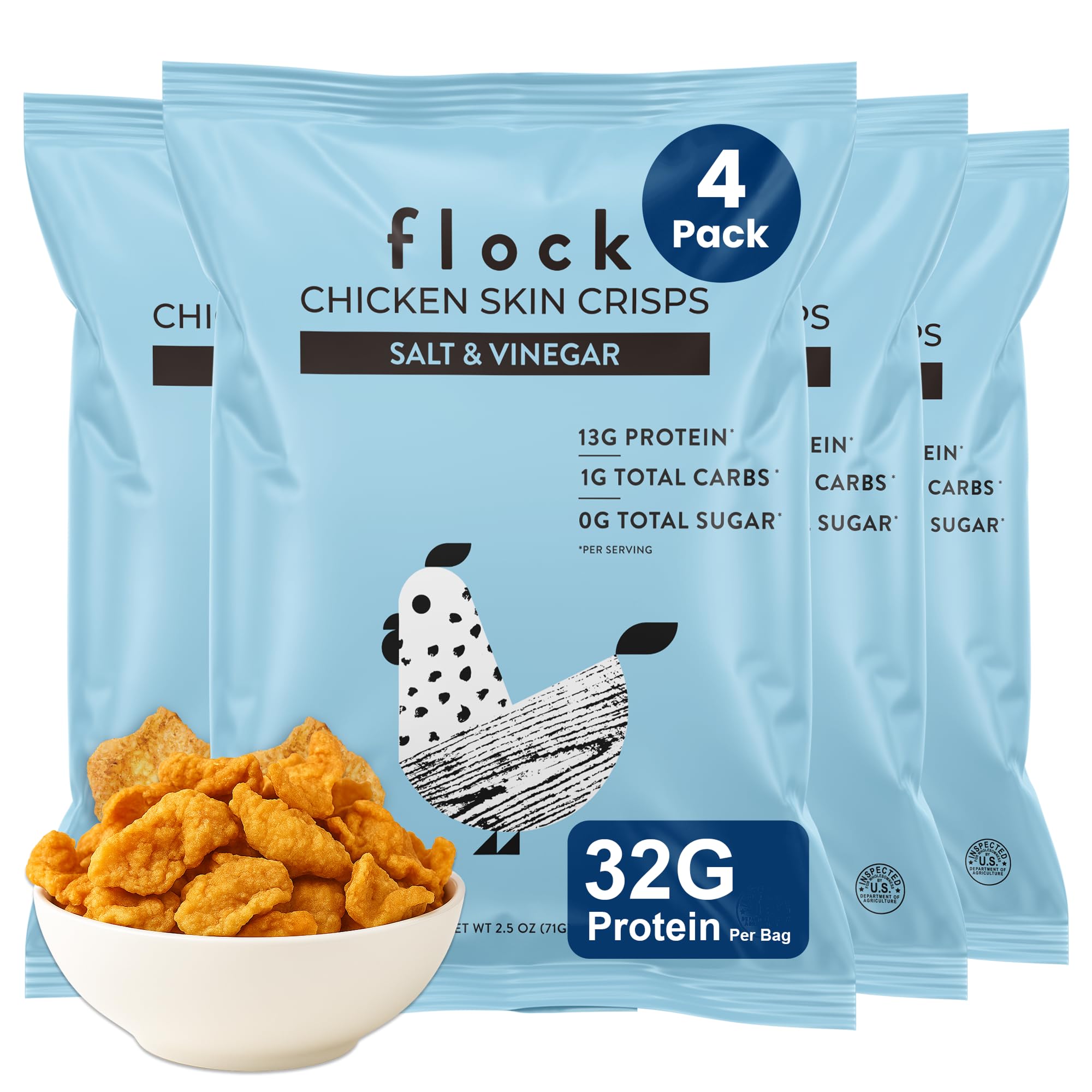 Snapklik.com : Flock Keto Chicken Skin Chips Big Bags Salt And Vinegar ...