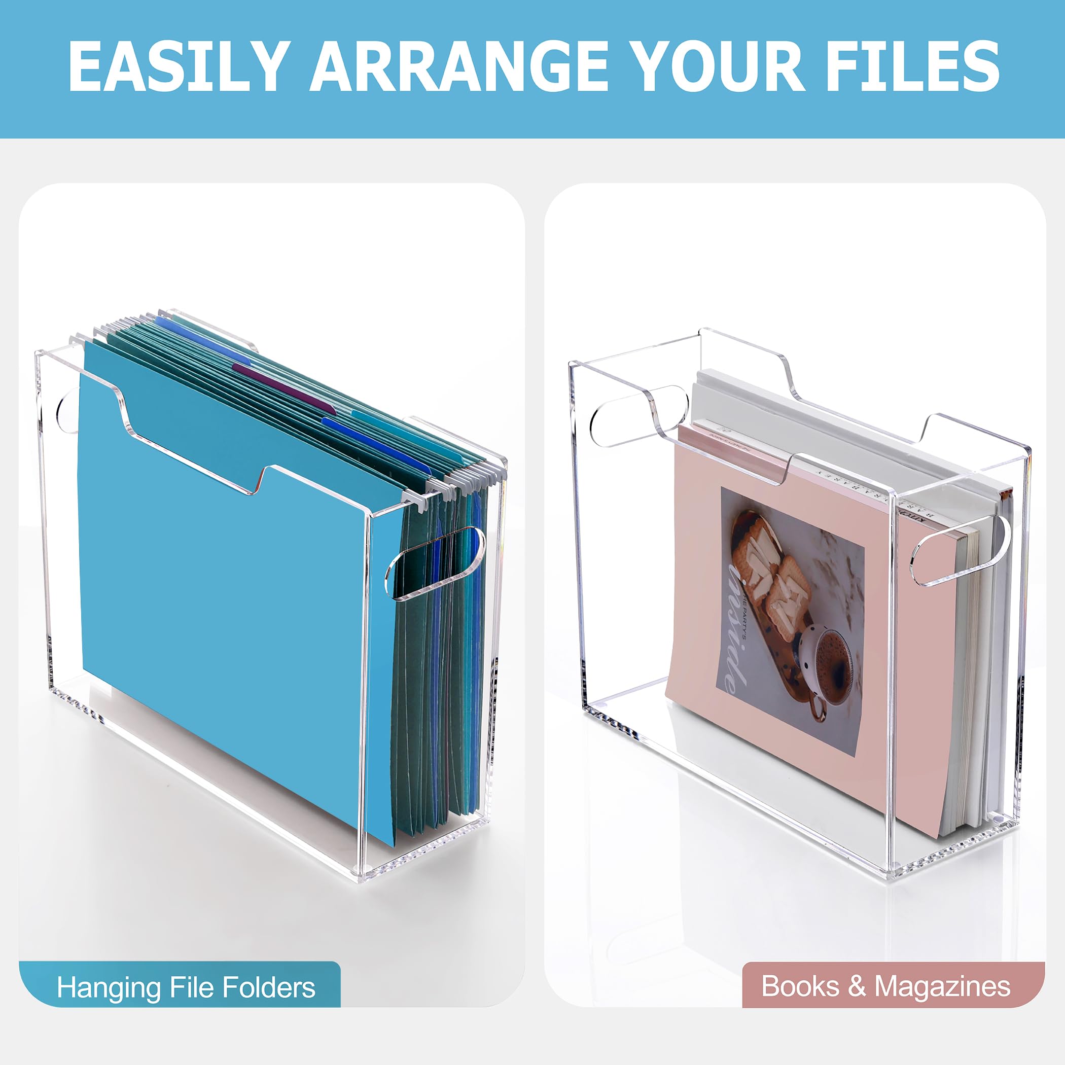 Snapklik.com : Hanging File Box, Letter Size Acrylic Hanging File ...