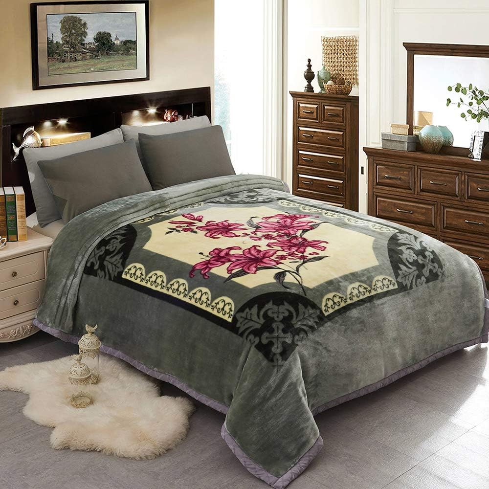 JML Fleece Blanket King Size 85" x93", Plush Korean Style Faux Mink ...