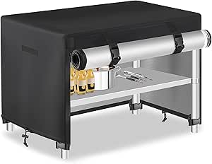 Amazon.com : Outdoor Prep Table Cover With Split Zipper - Waterproof ...