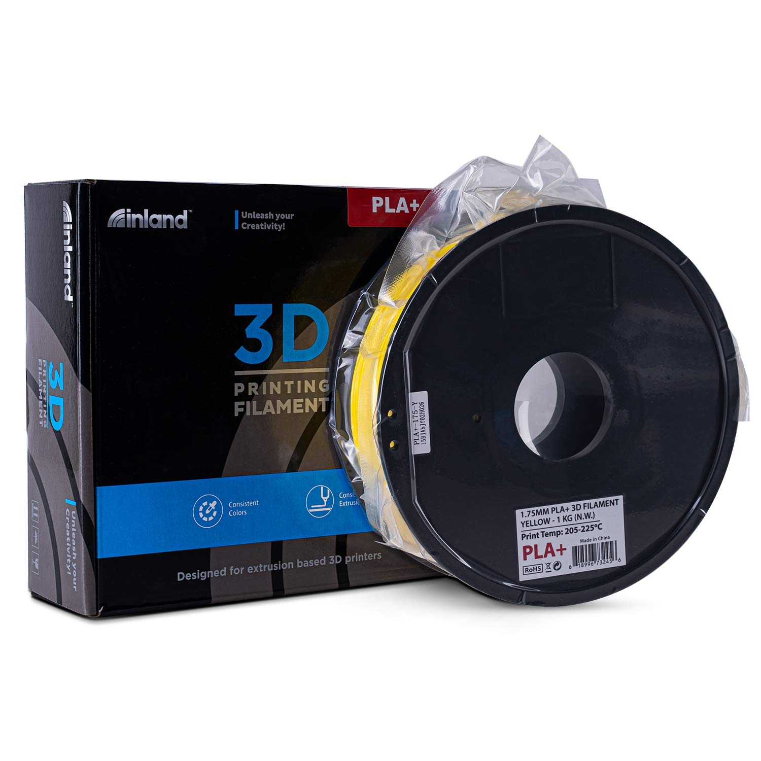 Snapklik.com : Micro Center Inland PLA+ Filament 1.75mm - Yellow 3D ...