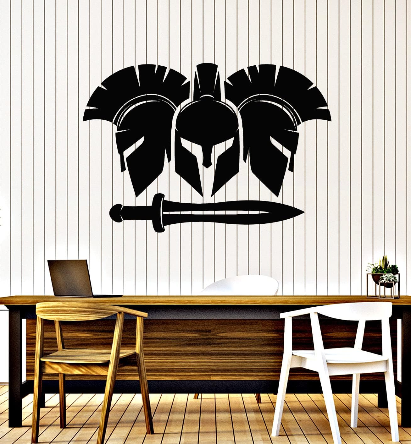 Amazon.com: Vinyl Wall Decal Spartan Helmet Sword Ancient Greece ...